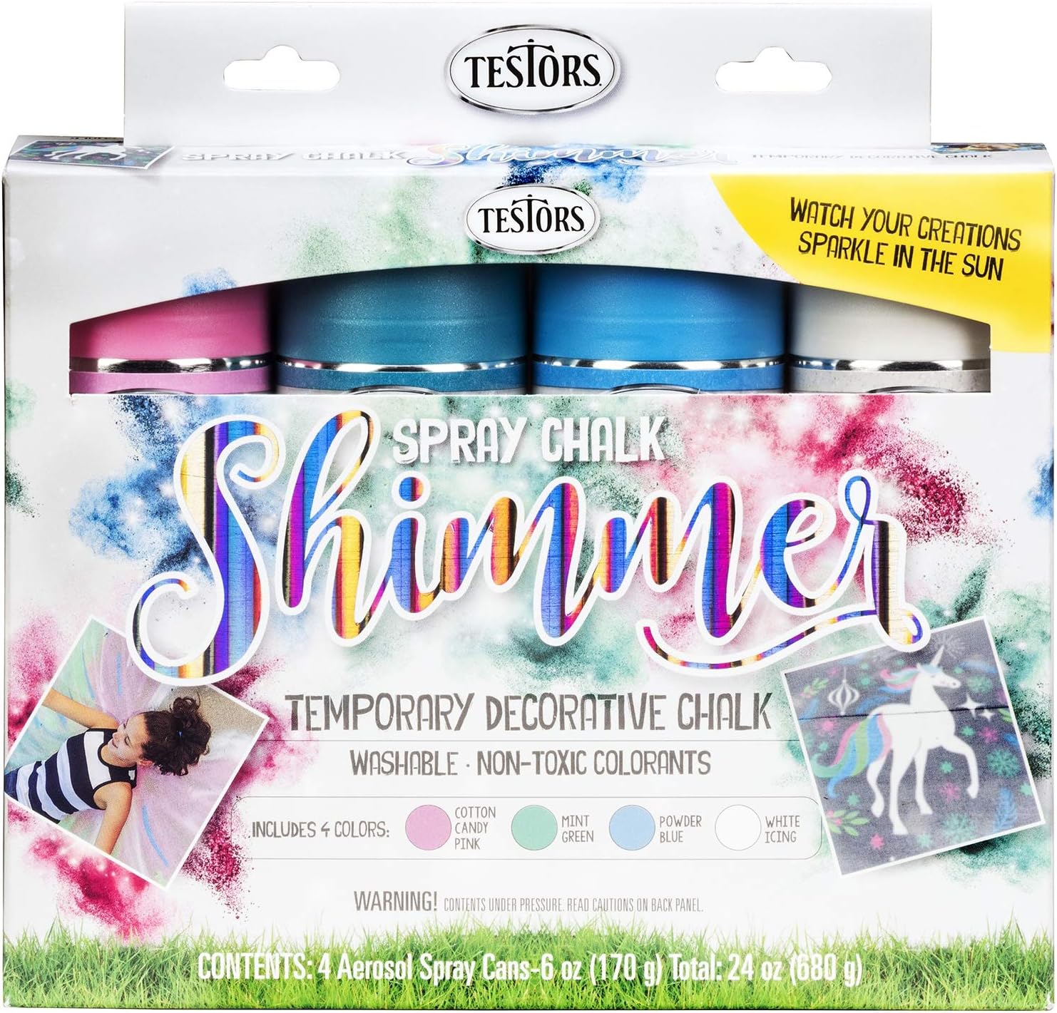 Amazon.com: Testors Shimmer Spray Chalk, 6 Ounce (Pack of 4)