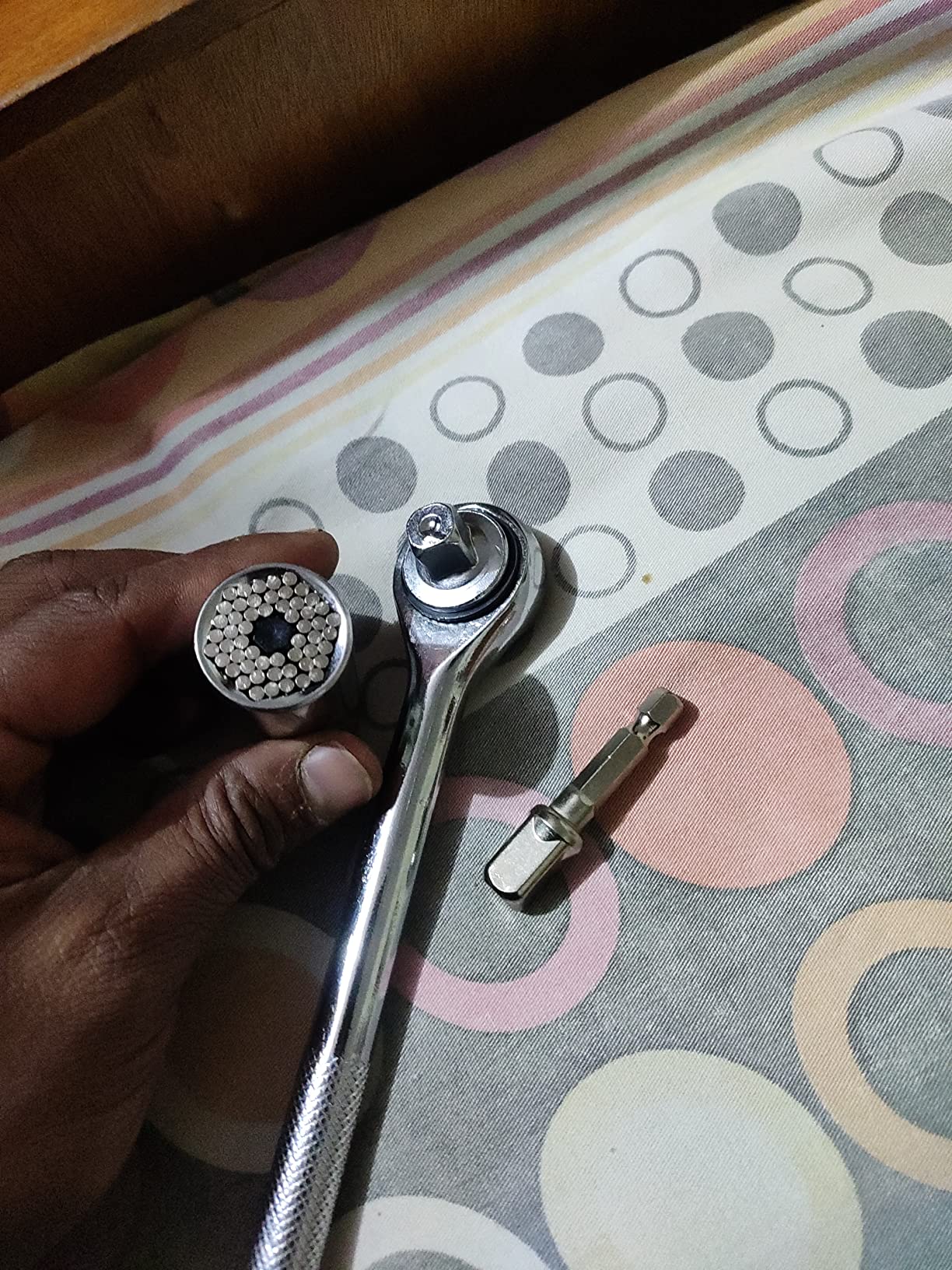 ROFORUF Universal Socket Gator grip Socket Wrench Set with Power Drill ...