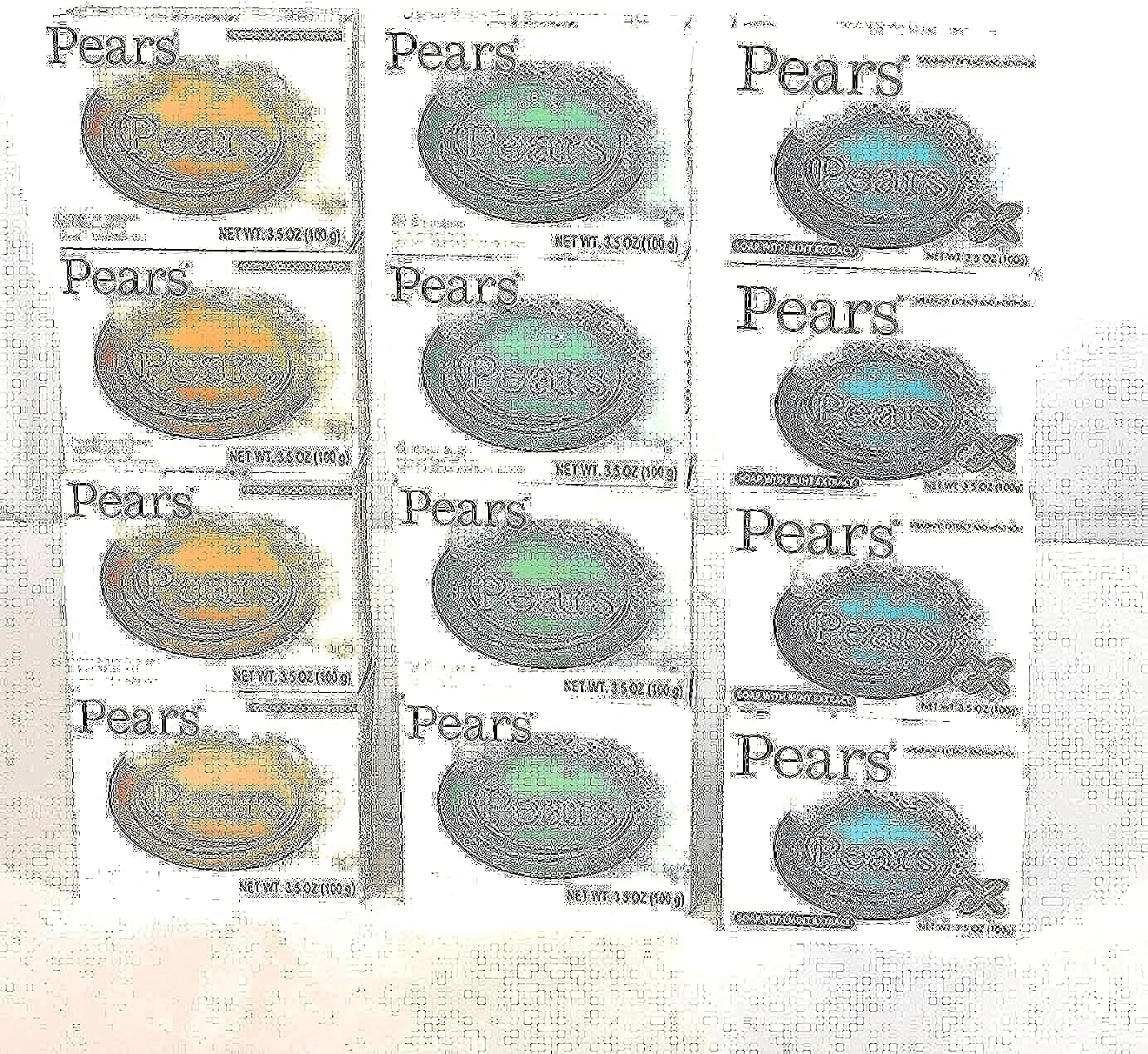 Amazon.com : PEARS BAR SOAP VARIETY PACK 12 MINT EXTRACT LEMON ...