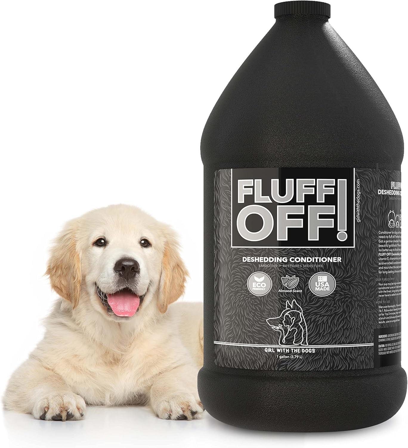 Amazon.com : Fluff Off! by Girl With The Dogs, Natural Deshedding Dog ...