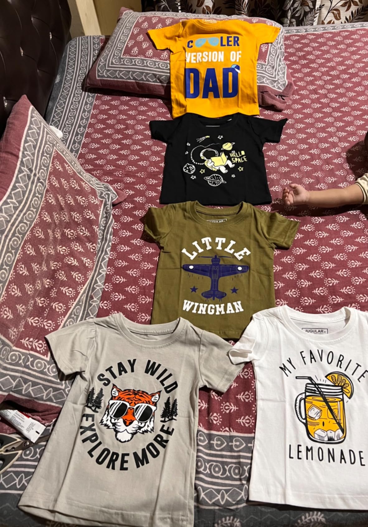 Buy JUGULAR Baby Boys Regular Fit T-Shirt Multicolour (Pack Of 5 ...