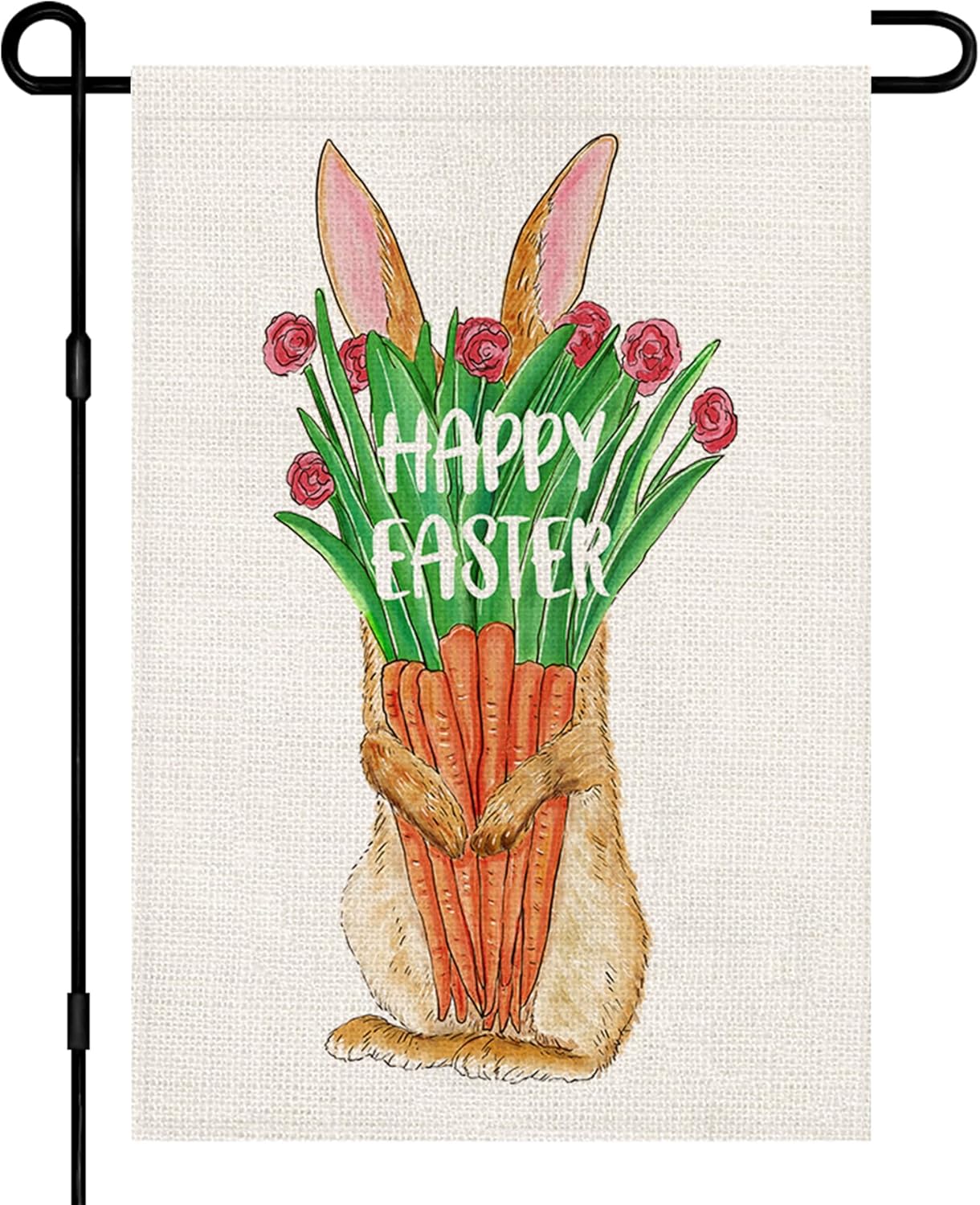 Amazon.com : Happy Easter Garden Flag 12x18 Inch Double Sided Burlap ...