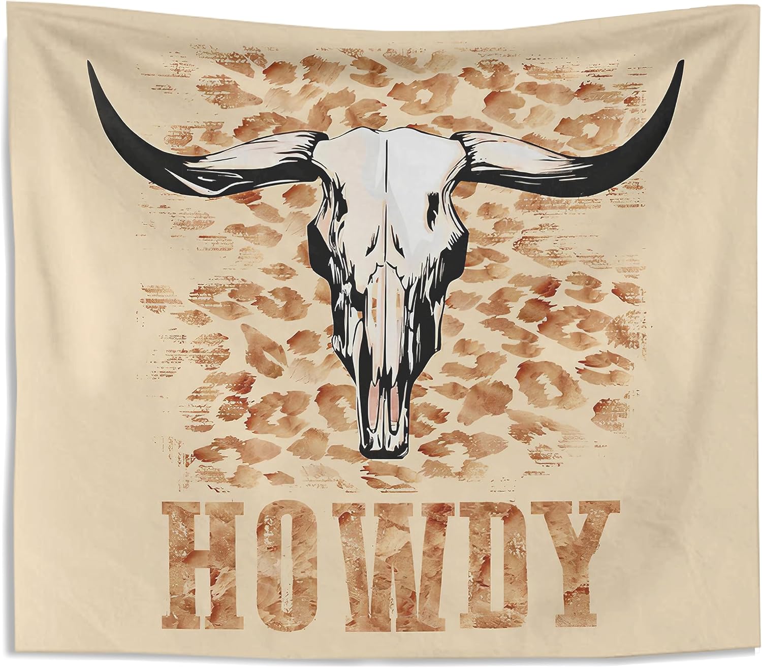Amazon.com: Knibeo Cow Skull Wall Art - Country Wall Tapestry, 50x60 ...