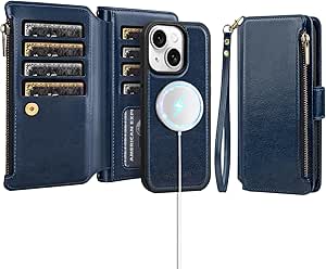 Amazon.com: Antsturdy Compatible with Magsafe Magnetic 2 in 1 Detachable iPhone 14 Wallet Case ...