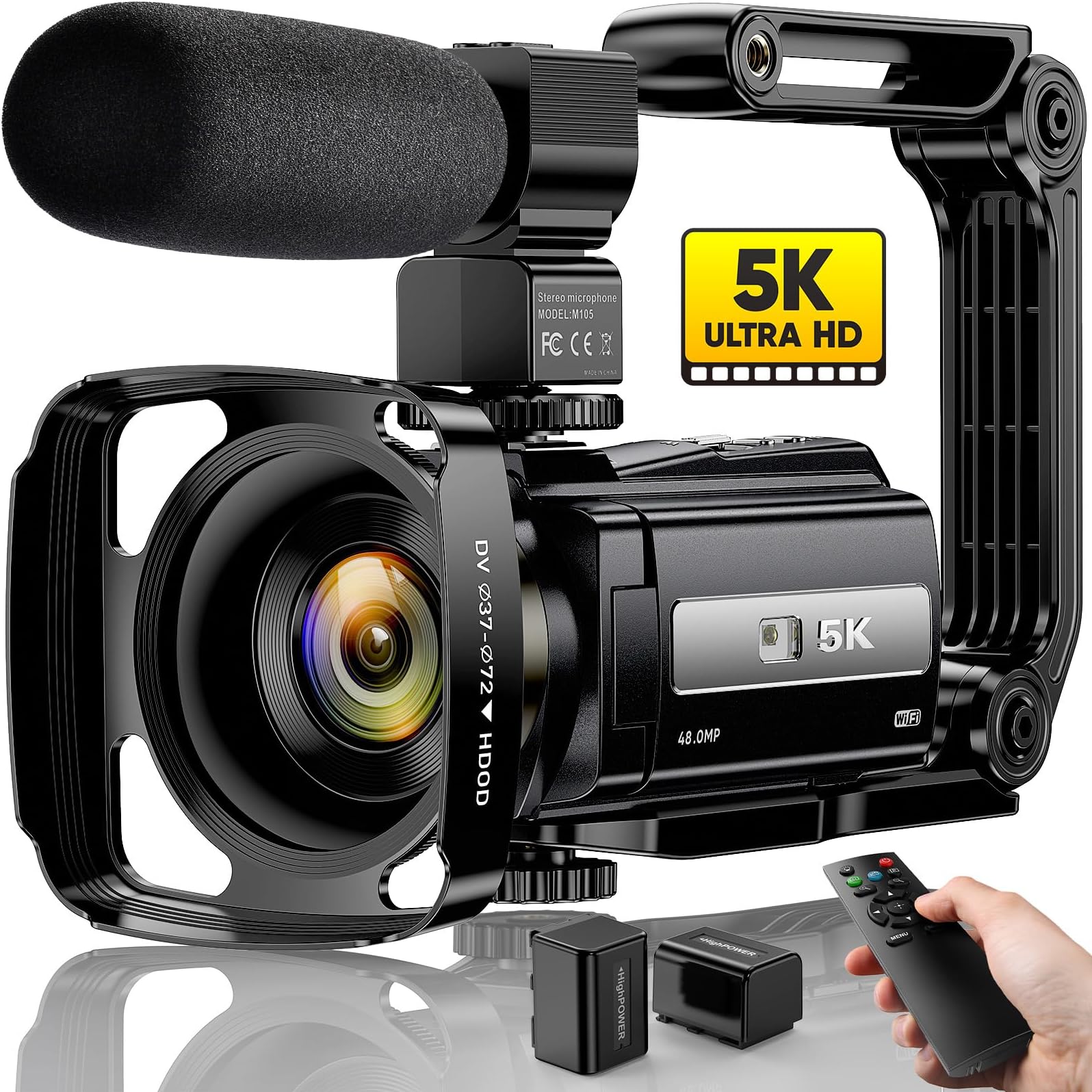 5K Video Camera Camcorder 48MP UHD WiFi IR Night Vision Vlogging Camera ...