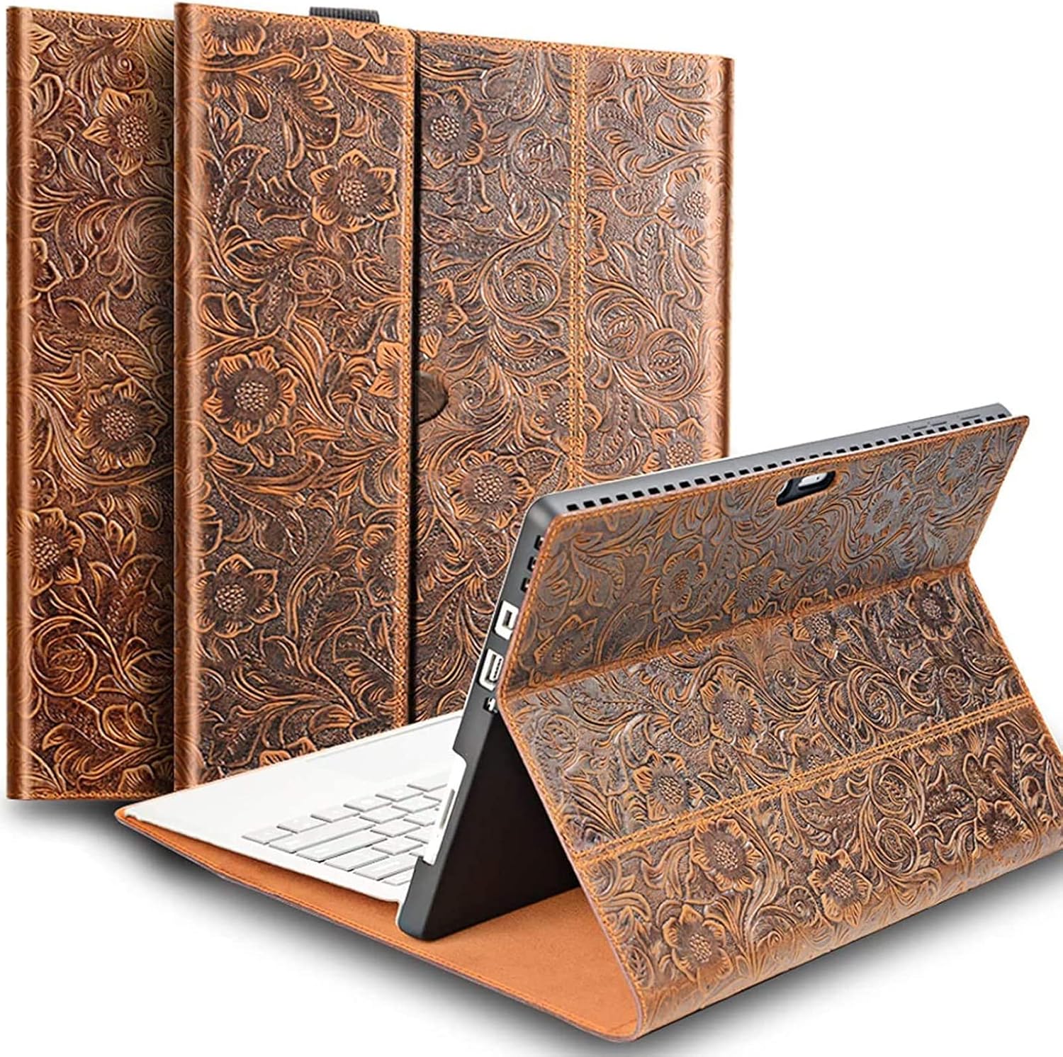 Amazon.com: Gexmil Case for Surface 13 Inch,PRO8 2021 Genuine Leather ...