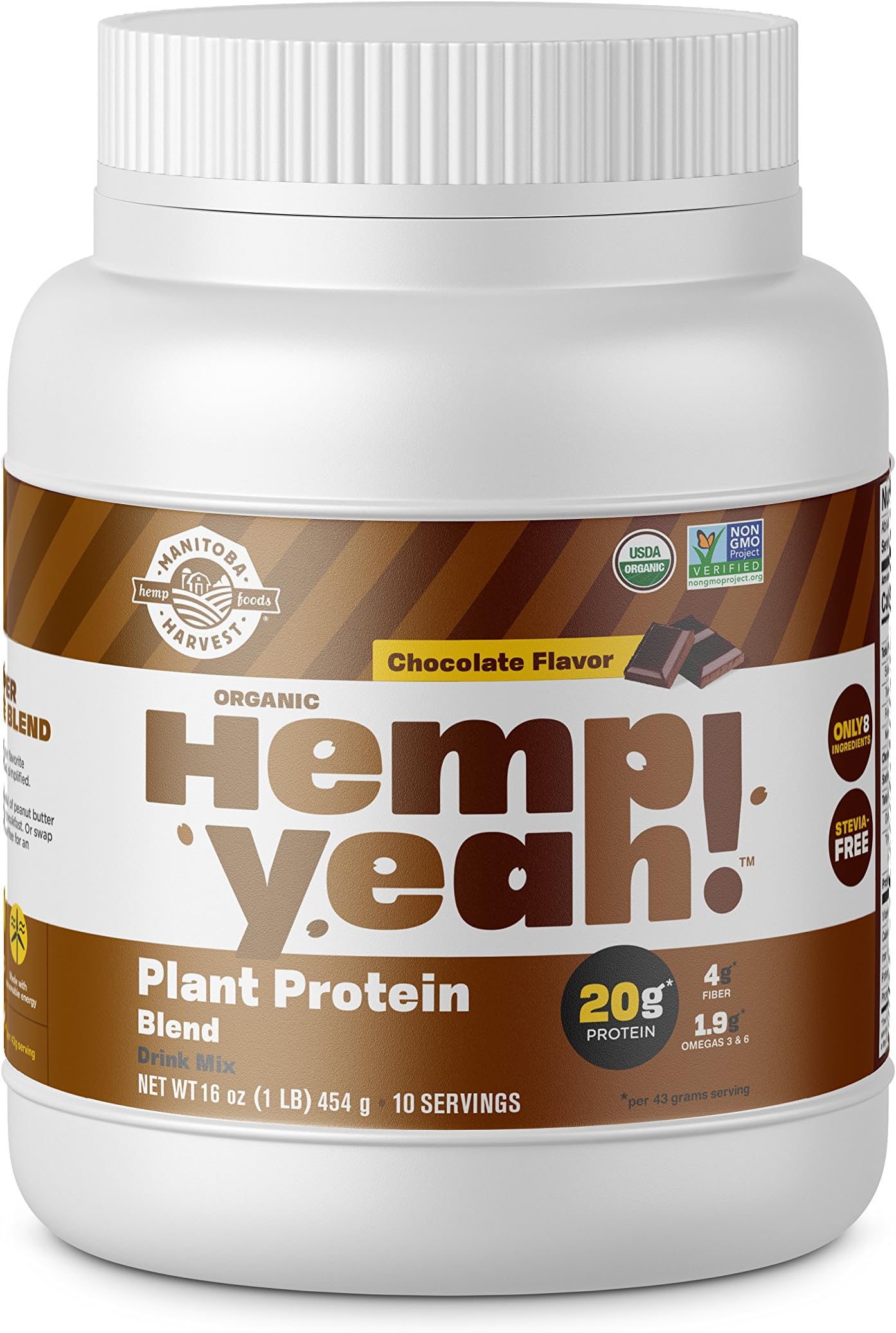 Amazon.com: Manitoba Harvest Hemp Yeah! Organic Plant-Based Protein ...