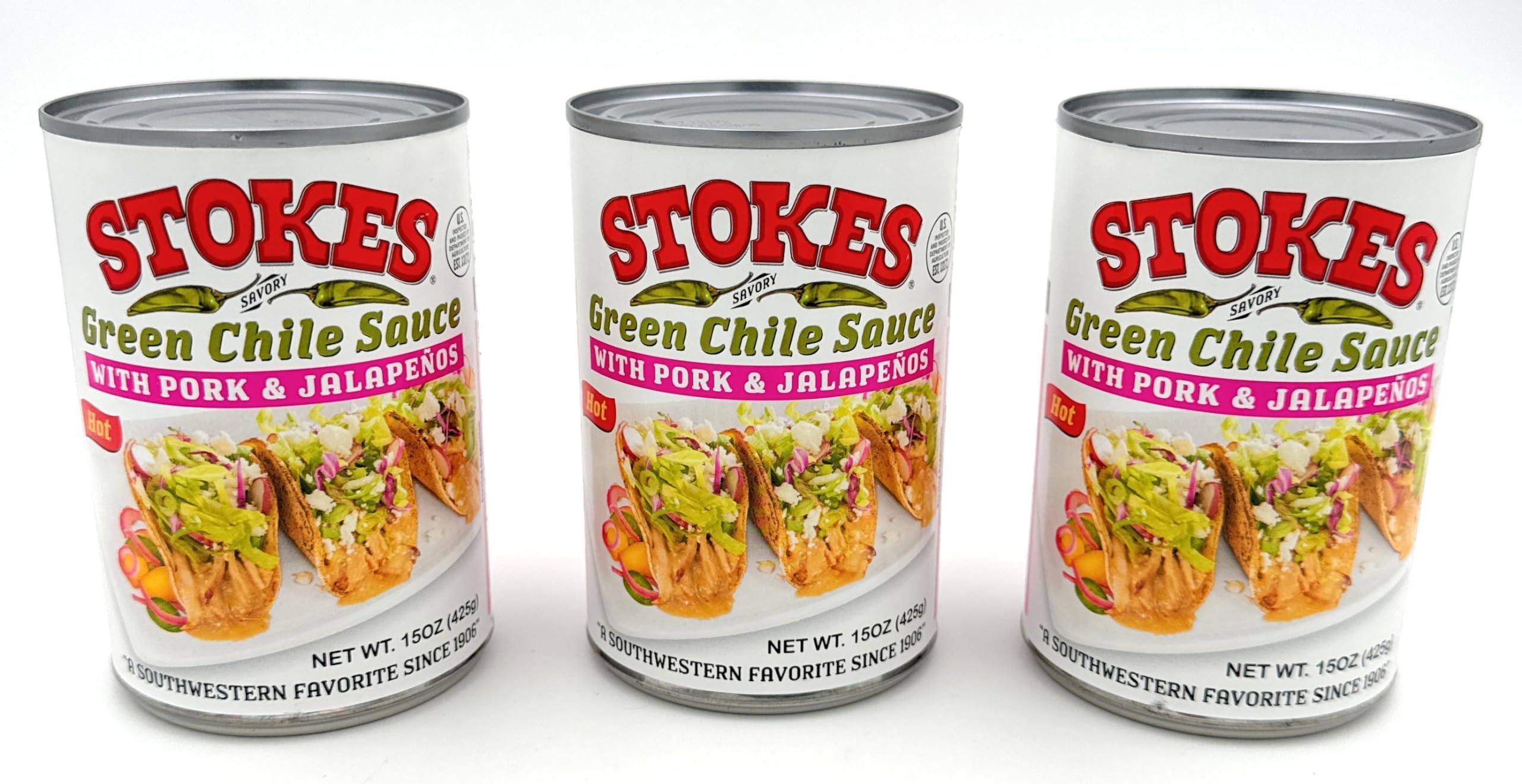 Amazon.com : Stokes Green Chile Sauce with Pork and Jalapenos Pack of 3 ...