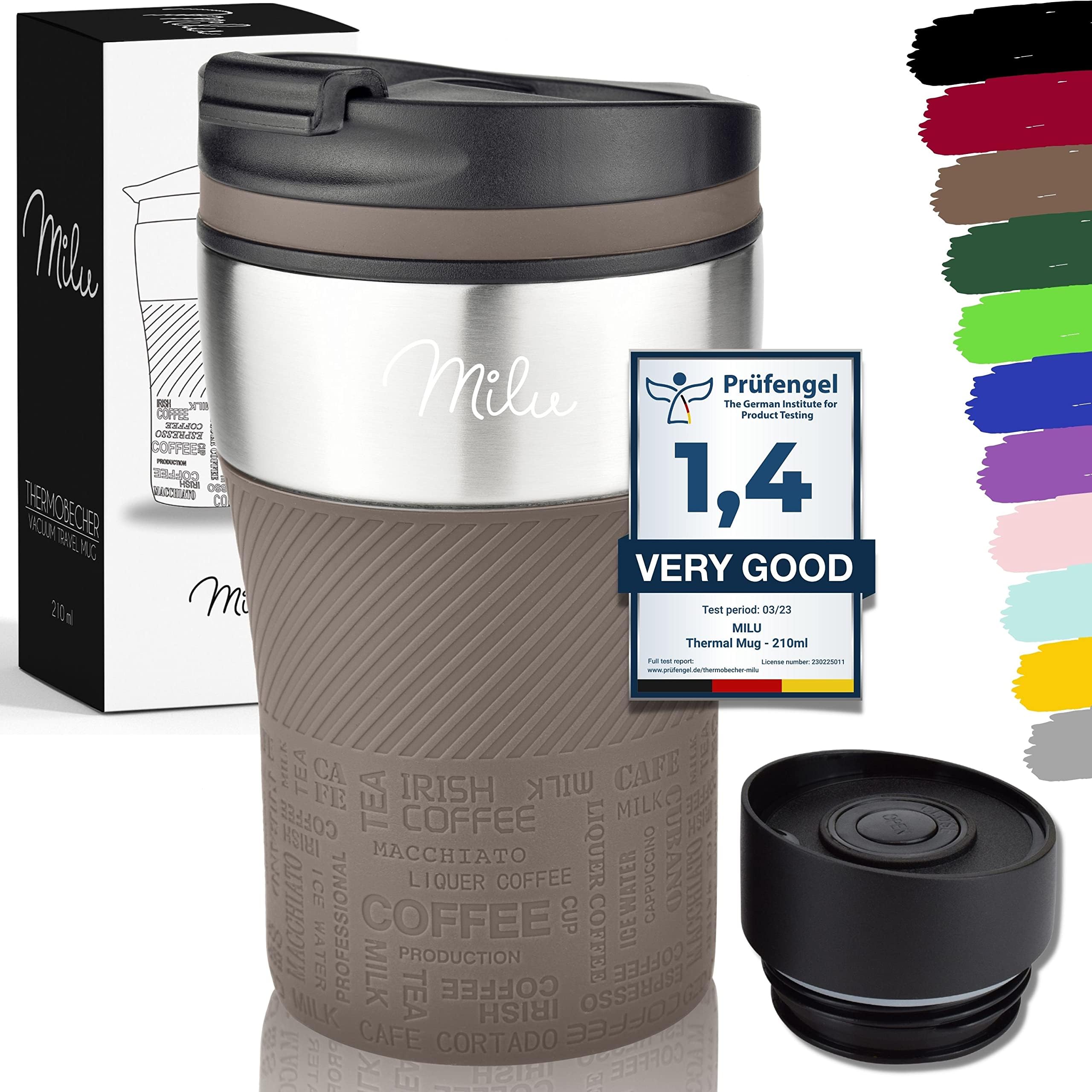 Milu Thermo Mug 370ml 450ml Insulated Mug Coffee Mug to go - 100% Leak ...