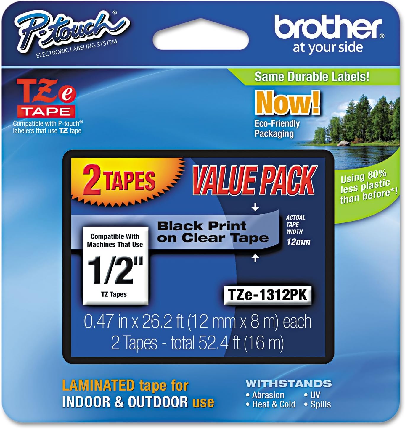 Amazon.com: BRTTZE1312PK - Brother TZ Label Tape Cartridge : Electronics