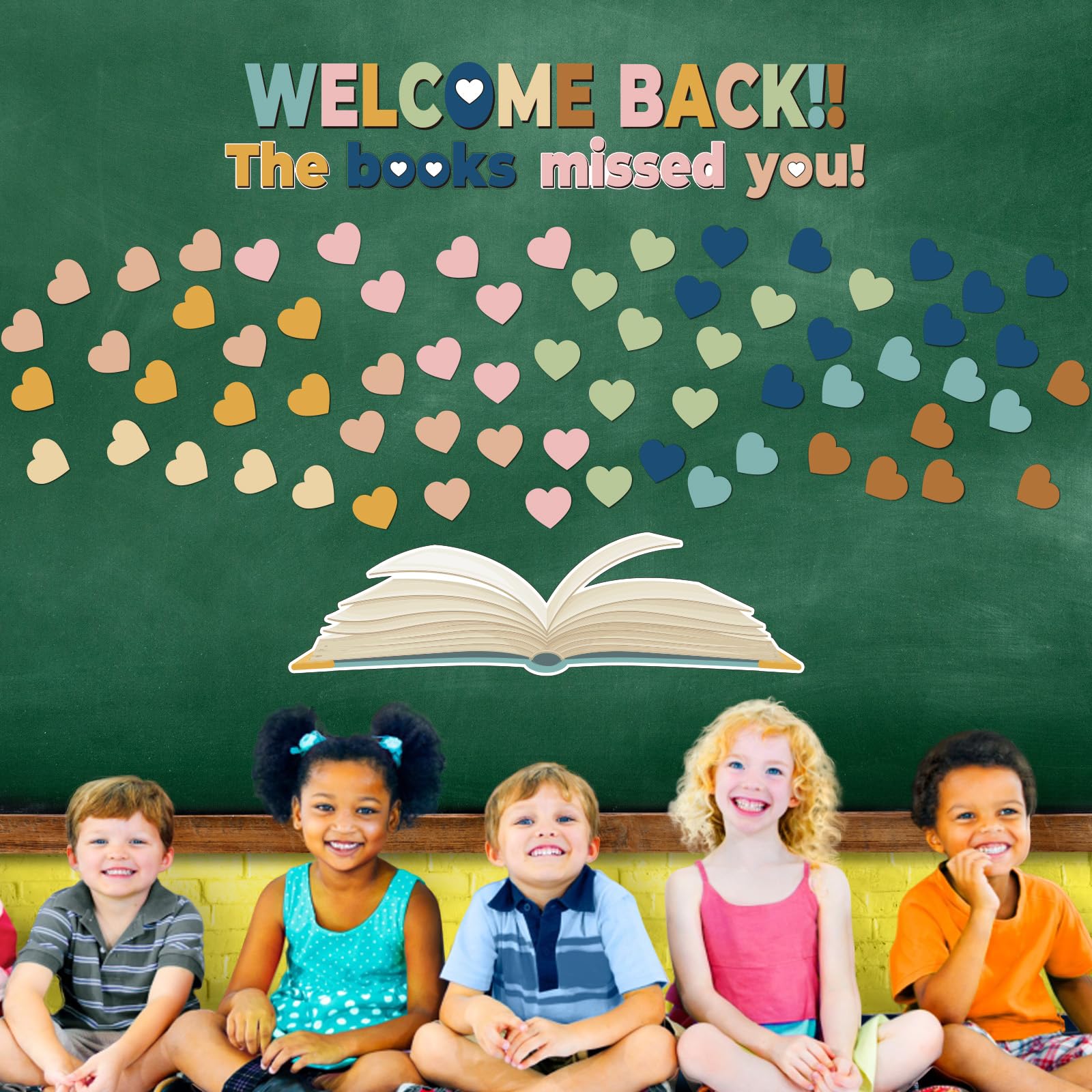 Snapklik.com : Heart Reading Bulletin Board Classroom Decorations Set ...