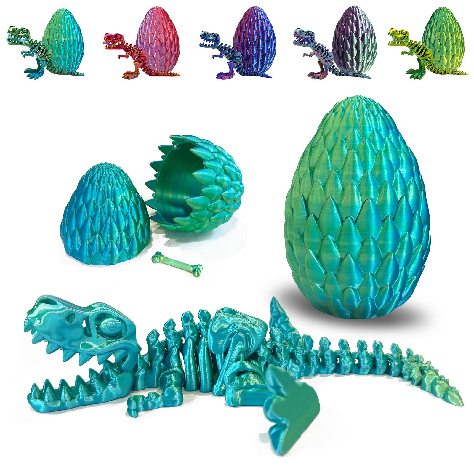 Amazon.com: 3D Printed Dinosaur Toy, 3D Printed Dinosaur Egg with ...
