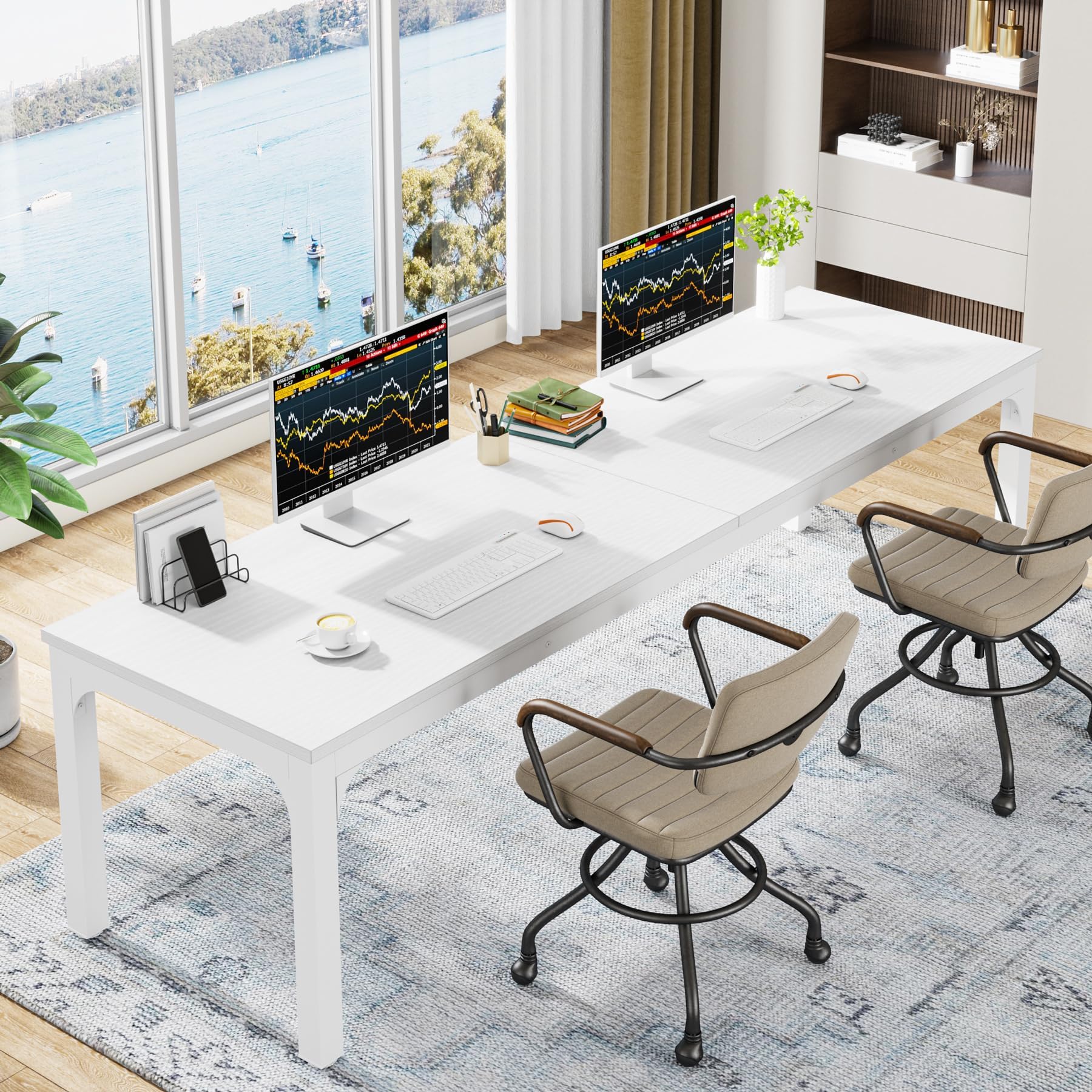 Amazon.com: Tribesigns Two Person Desk, 78.7-Inch Extra Long Office ...