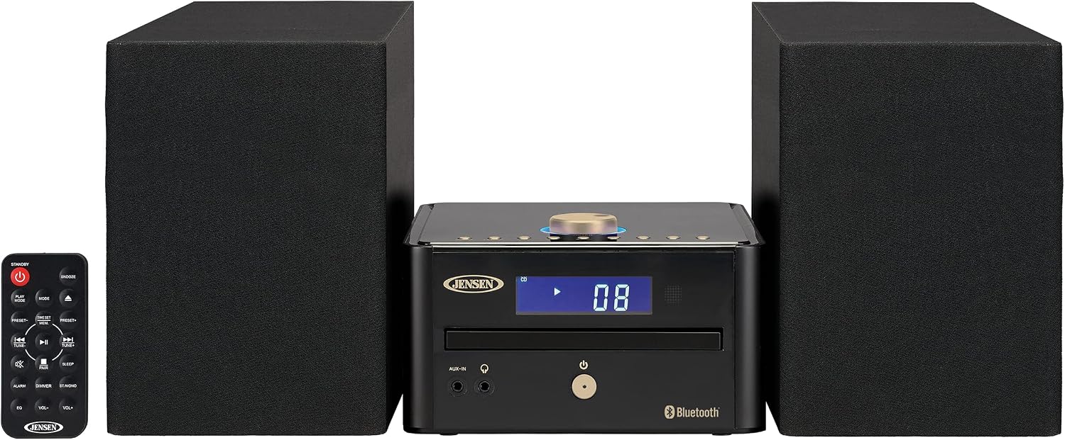 Amazon.com: Jensen JBS-210 3-Piece Modern Compact Bluetooth Stereo ...