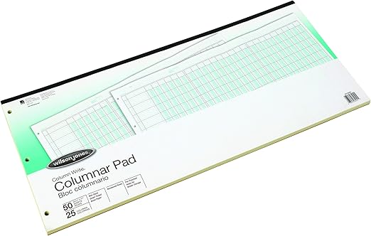 Amazon.com : Wilson Jones G7225A Accounting Pad, 25 Six-Unit Columns ...