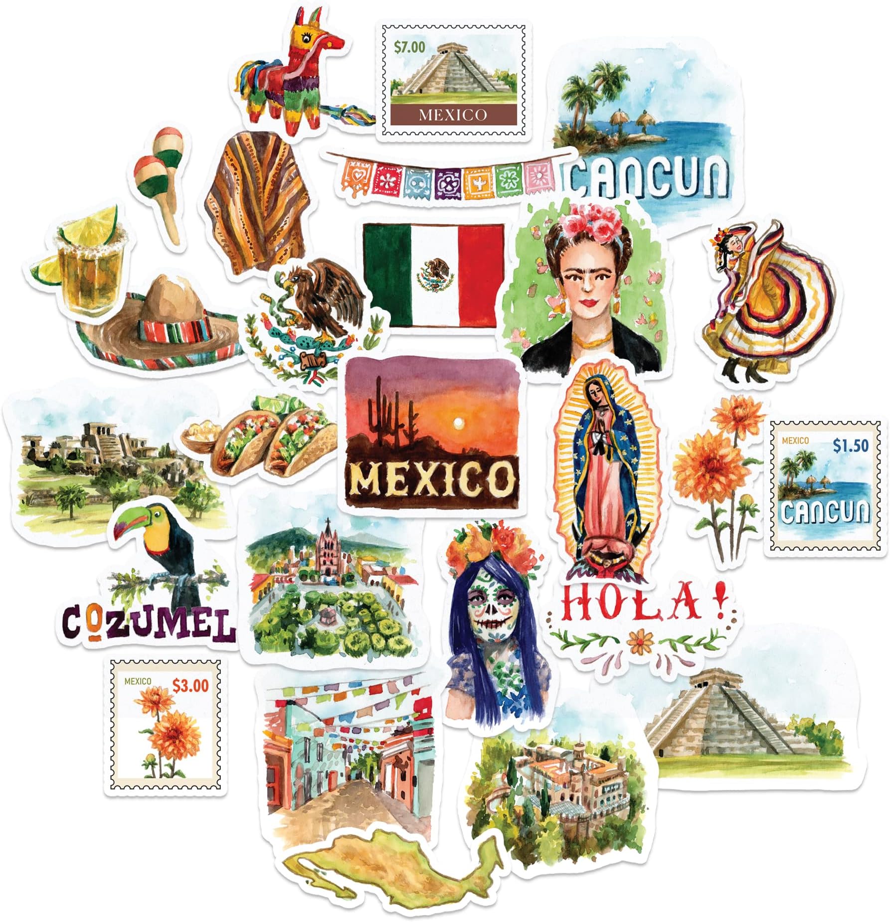 Amazon.com: 20 Mexican Stickers - Calcomanías Mexicanas para Carro ...