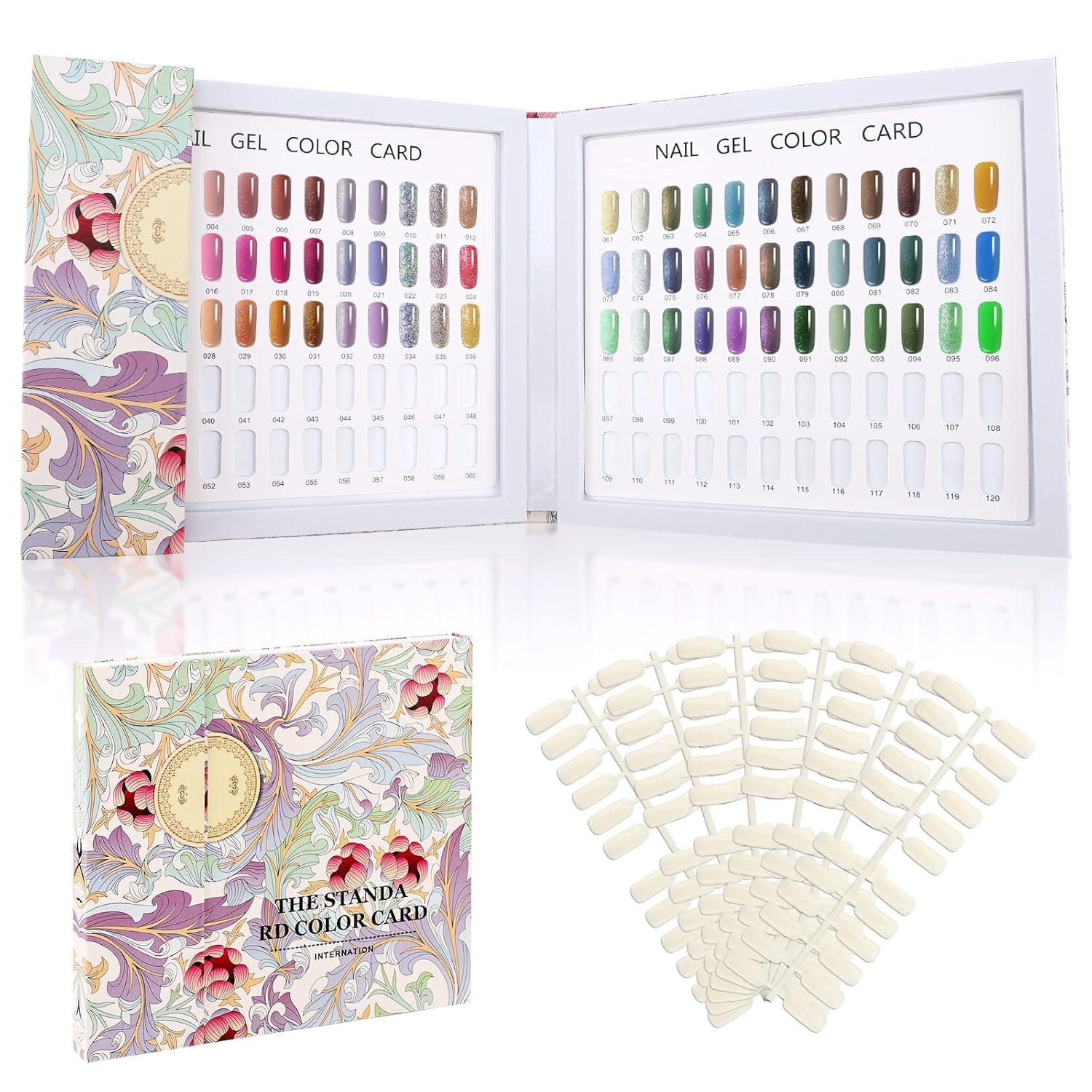 Amazon.com : Segbeauty 120 Nail Colors Chart Display, Nail Polish ...