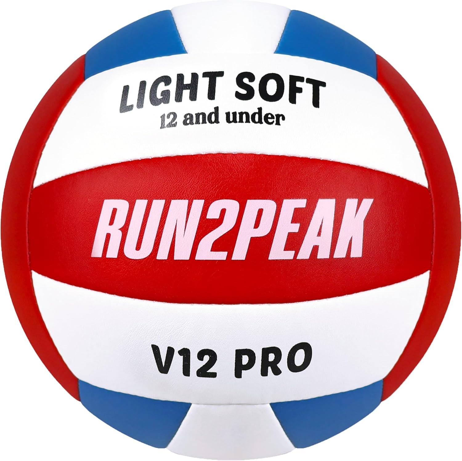 Amazon.com : RUN2PEAK Super Soft Light Volleyball - PU Leather Volleyball Designed for Kids ...