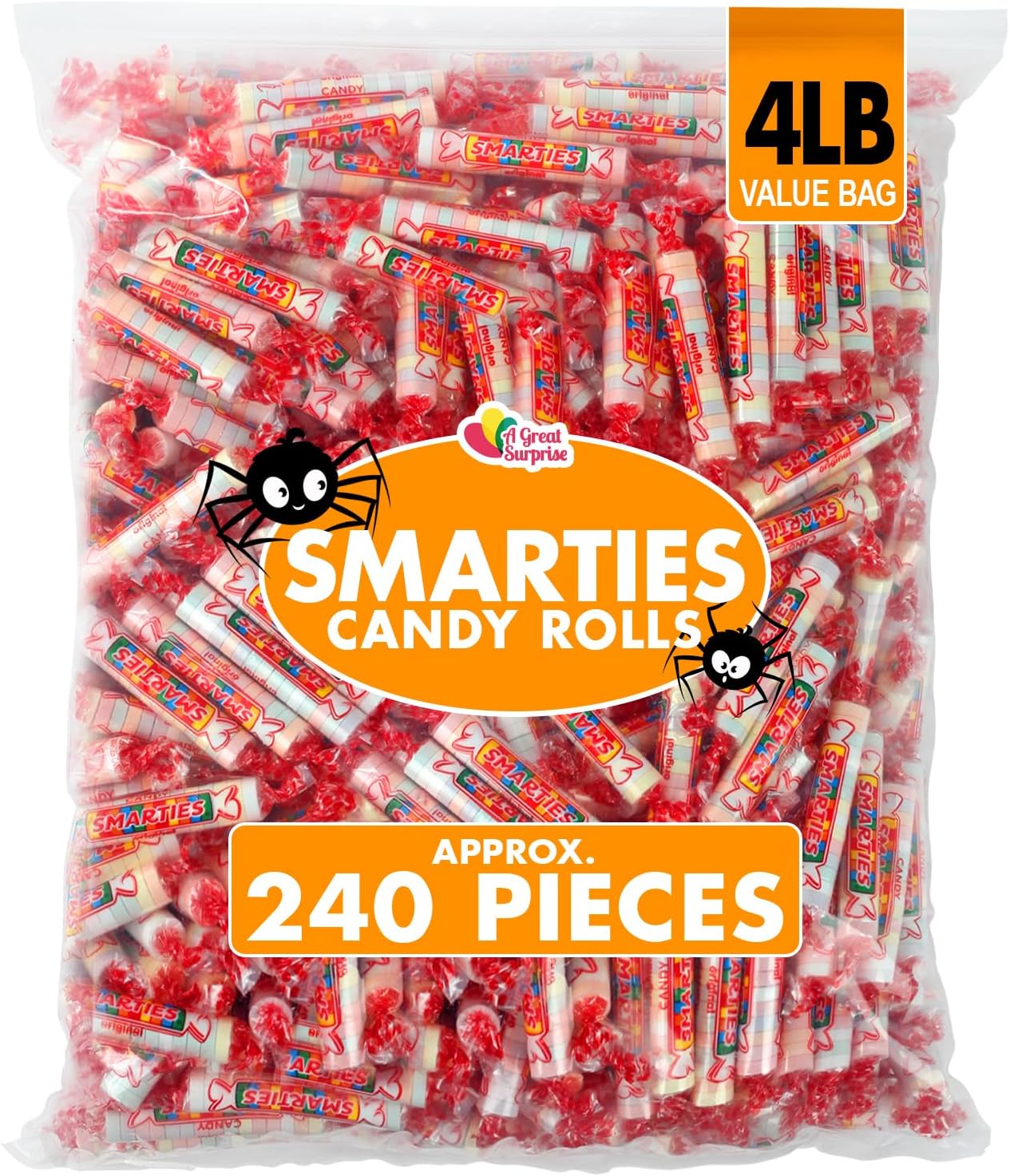 Amazon.com : Smarties 5 Pounds Nostalgic Candy in a Resealable Bulk King of Sweets Bag : Grocery ...