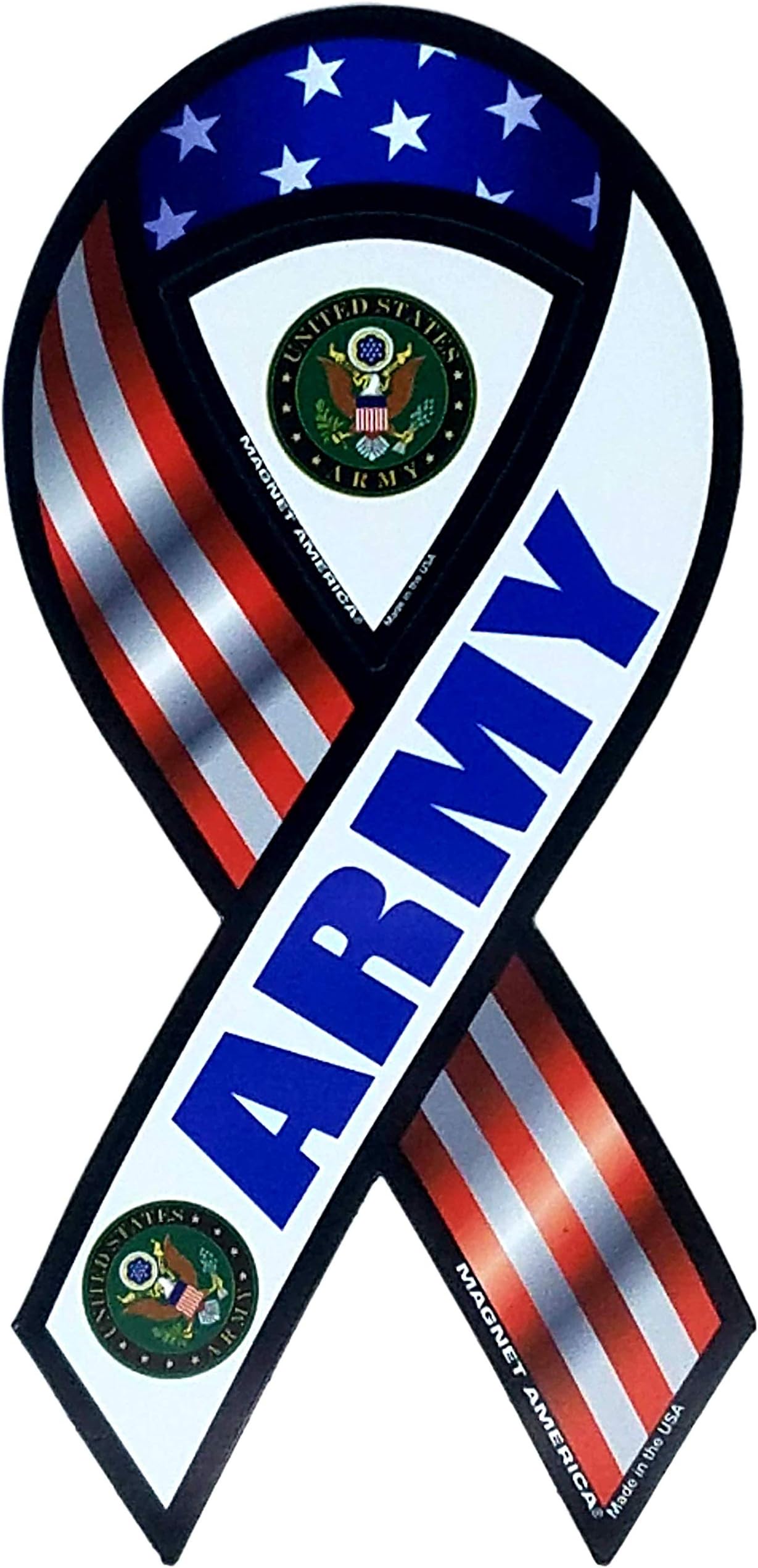 Amazon.com: United States Army 2 in 1 Ribbon Magnet, Made in USA : Home ...