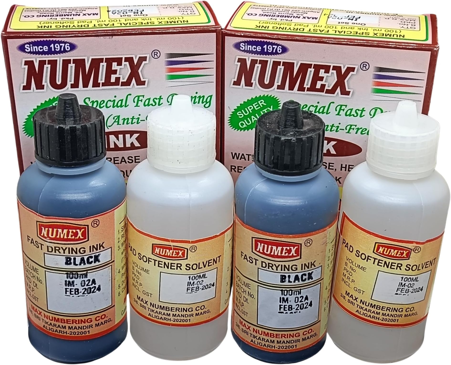 Numex Stamp Fast Drying Ink Permanent Ink Black 100ml : Amazon.in ...