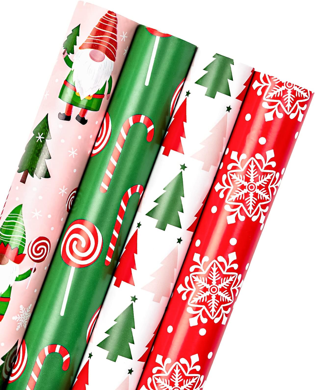 Amazon.com: Hallmark Rustic Recyclable Christmas Wrapping Paper (6 ...