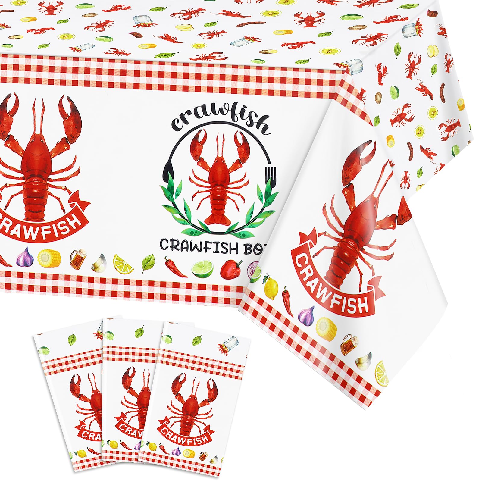 Amazon.com: PHOGARY Crawfish Boil Party Supplies - 3pcs Lobster ...