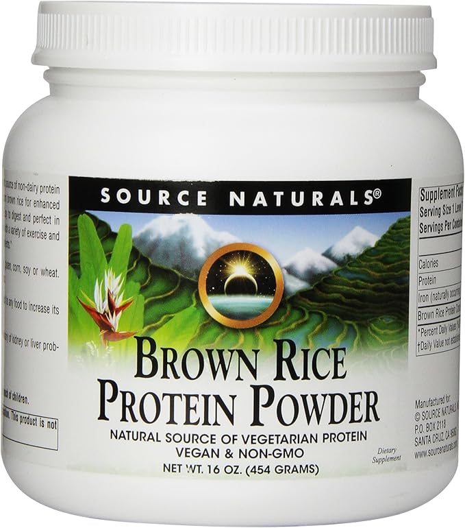 Amazon.com: Source Naturals Brown Rice Protein, Vegan & Non-GMO - 16 oz ...
