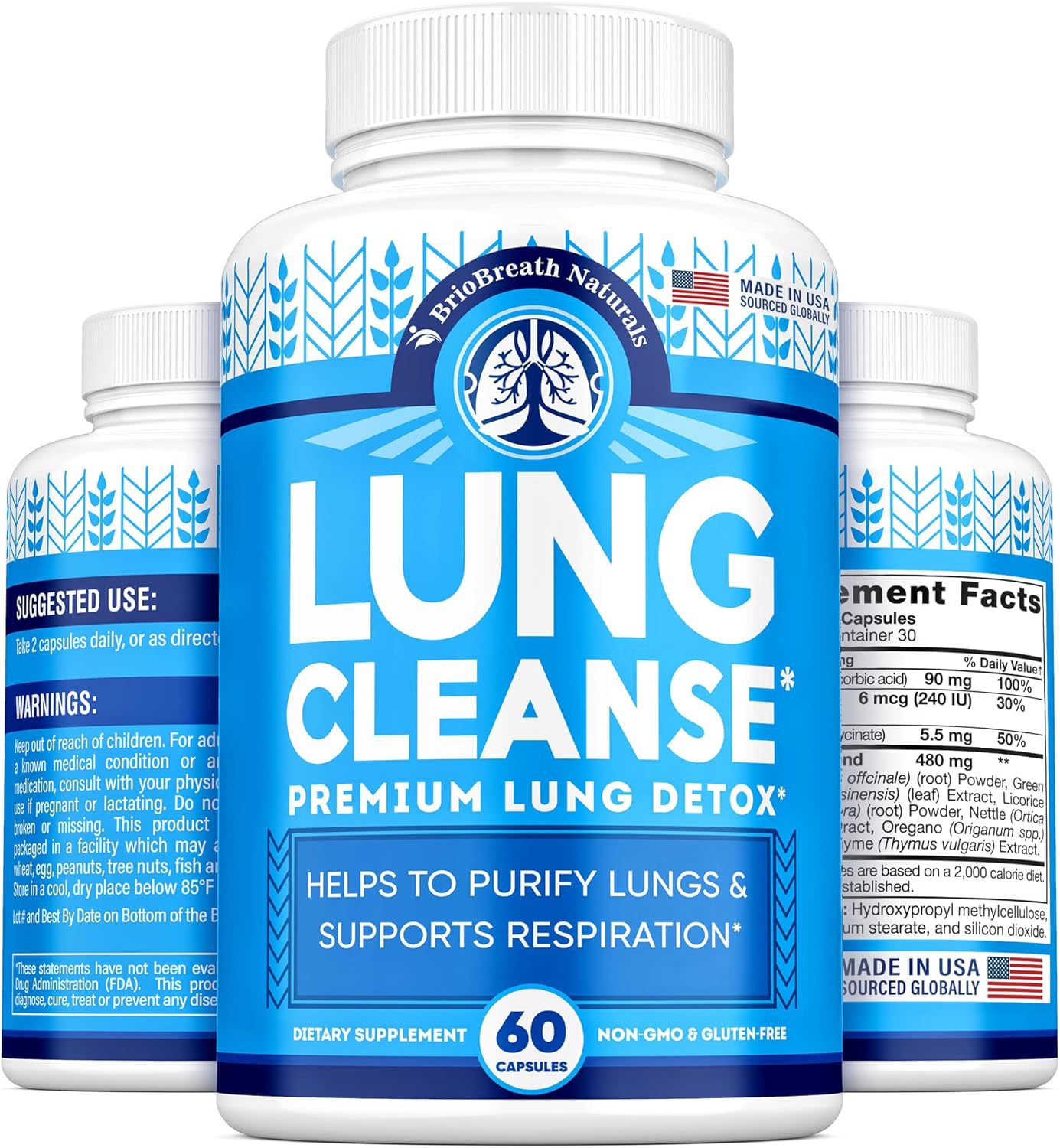Amazon.com: Lung Support Supplement - Natural Capsules for Lung Cleanse ...