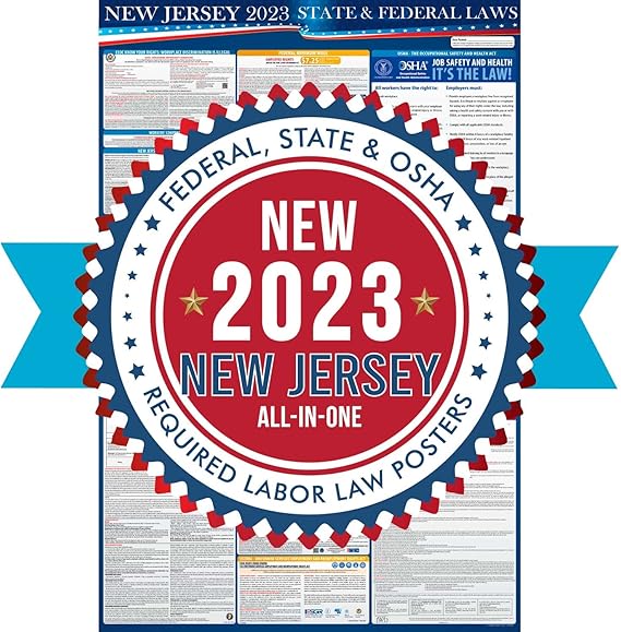 Amazon.com : 2023 New Jersey State And Federal Labor Laws Poster - OSHA ...