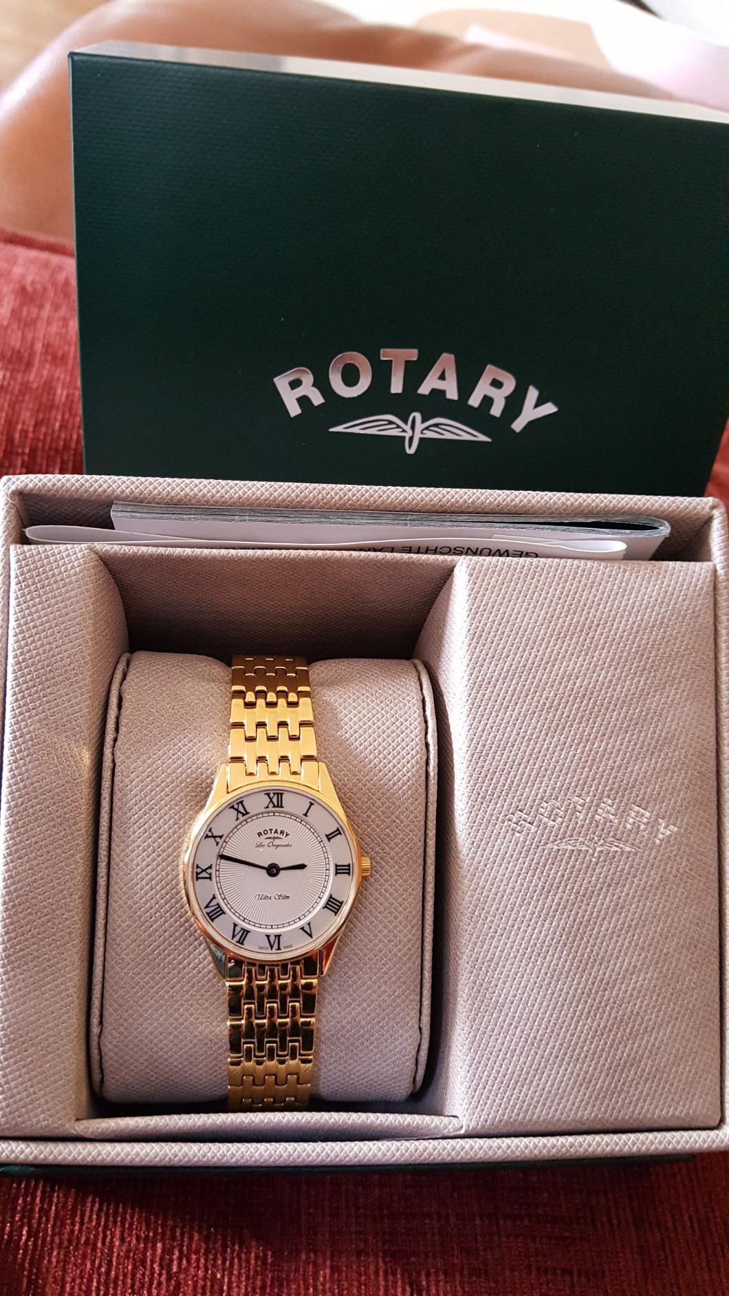 Rotary Womens Analogue Classic Quartz Watch with Stainless Steel Strap ...