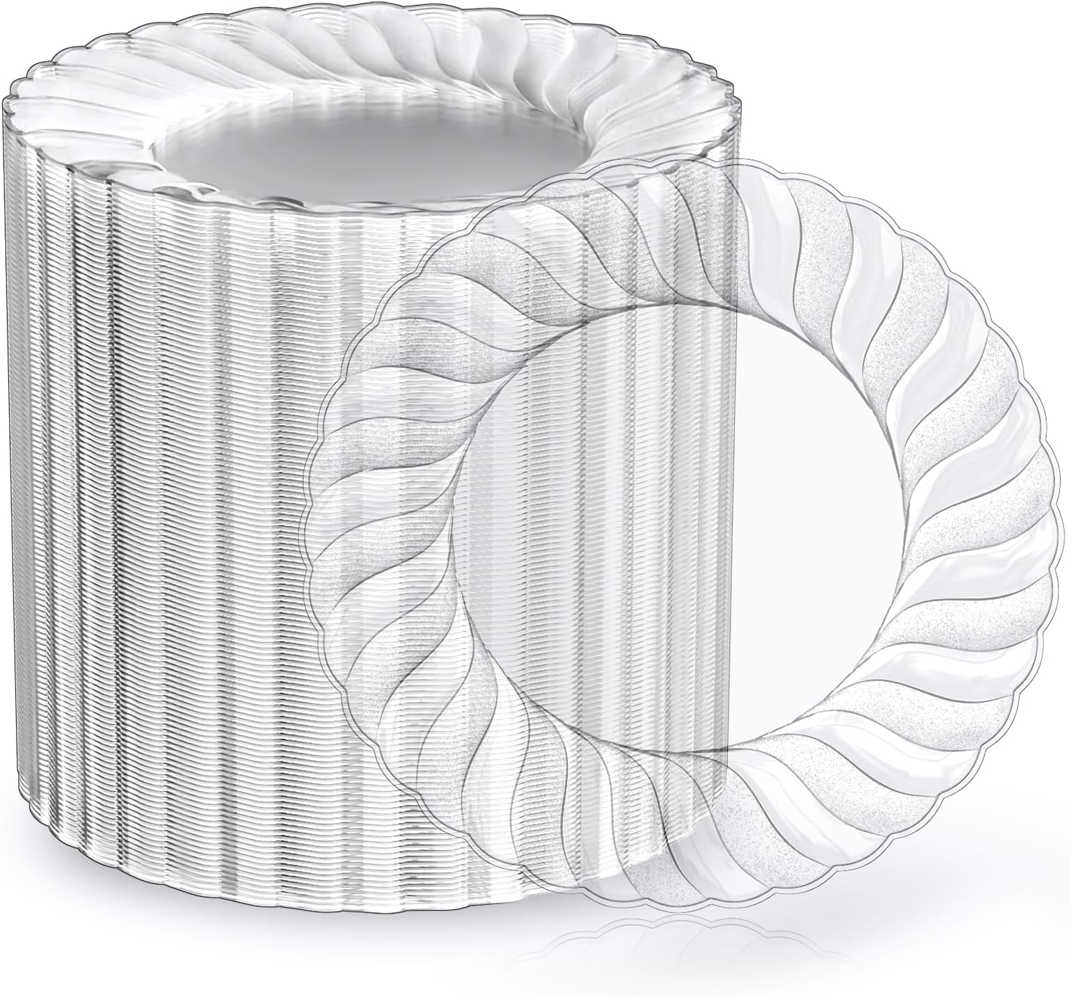 Amazon.com: Oasis Creations Premium Hard Plastic Plate Set 100 x 6 ...