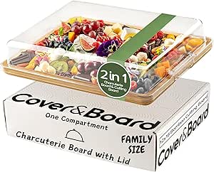 Amazon.com: Cover&Board 2-in-1 Charcuterie Board With Lid, Large 12x16 ...