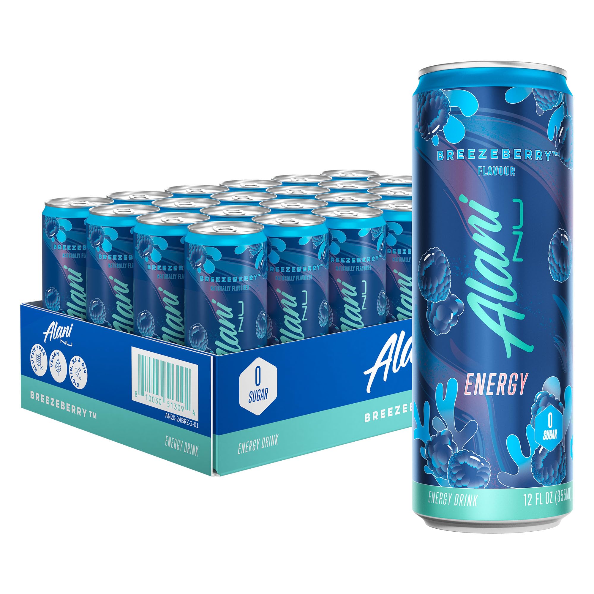 Amazon.com : Alani Nu Breezeberry Sugar Free, Low Calorie Energy Drinks ...