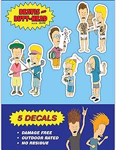 Amazon.com - Beavis and Butthead Vinyl Decals - Set of 5 Waterproof ...