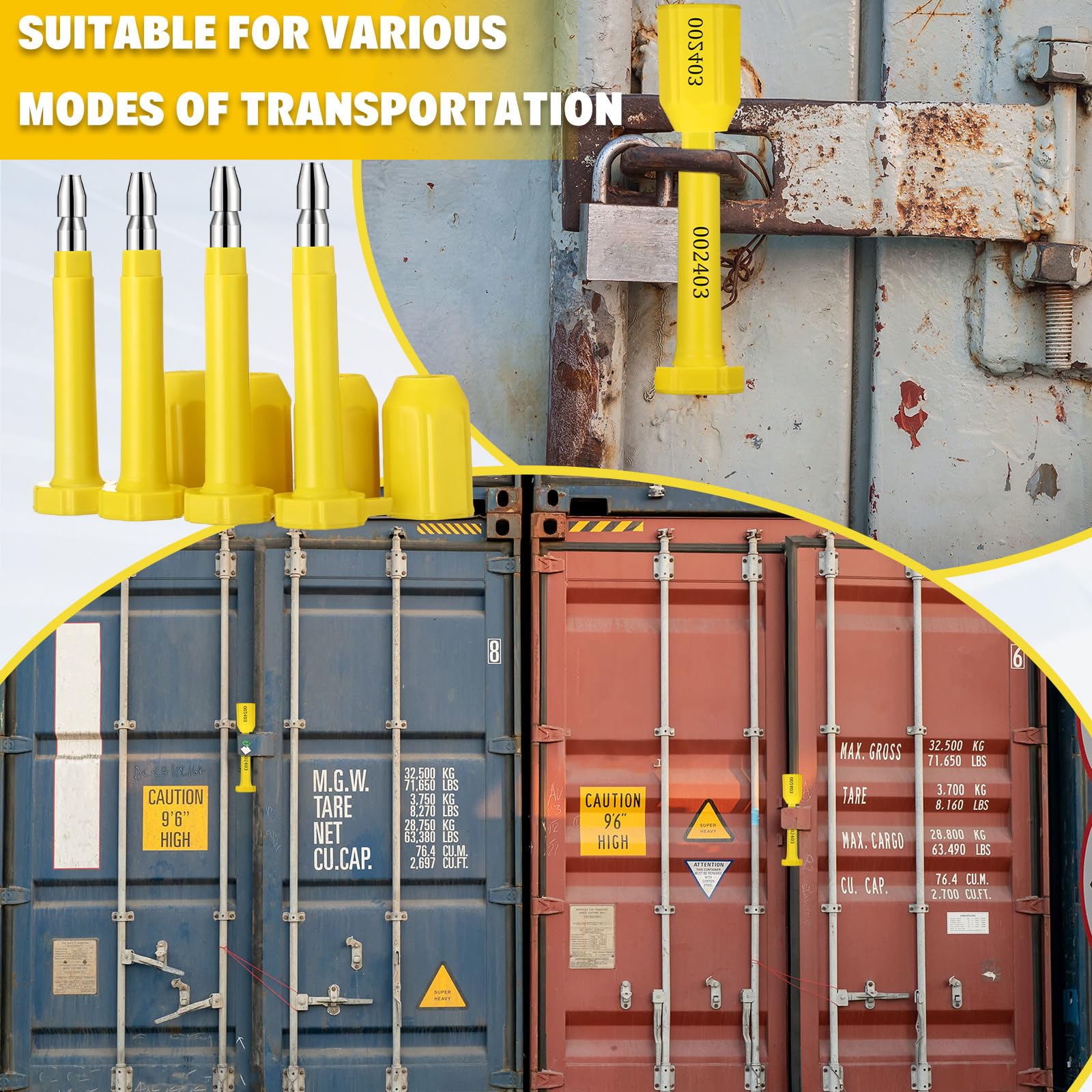 Snapklik.com : Threlaco 120 Pcs Bolt Shipping Seal