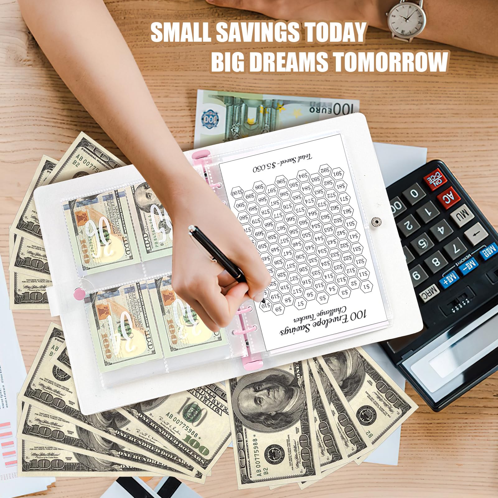 Snapklik.com : 100 Envelope Challenge Binder,100 Day Savings Challenges ...