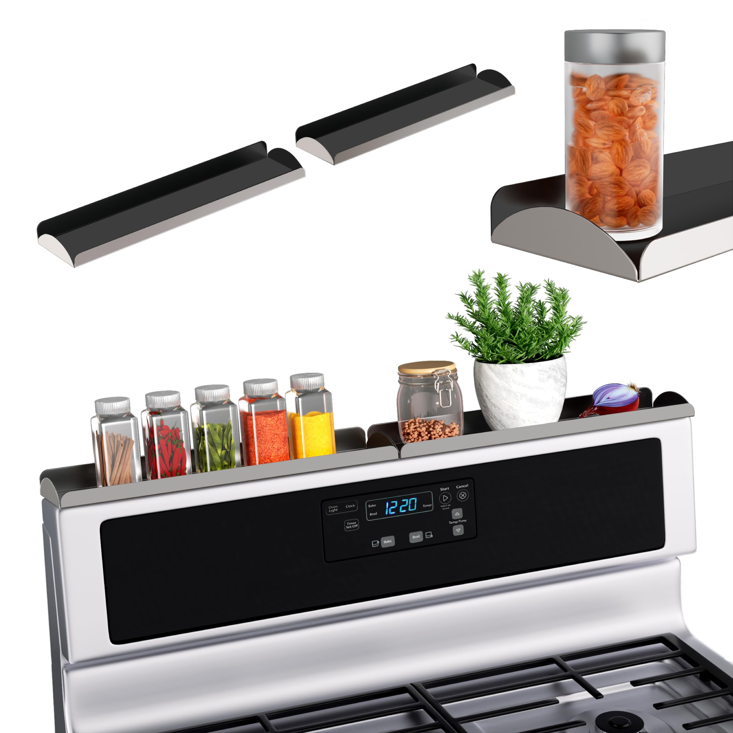 Amazon.com: Stove Top Shelf Stainless Steel 15"* 2 Pack, Over The Stove ...