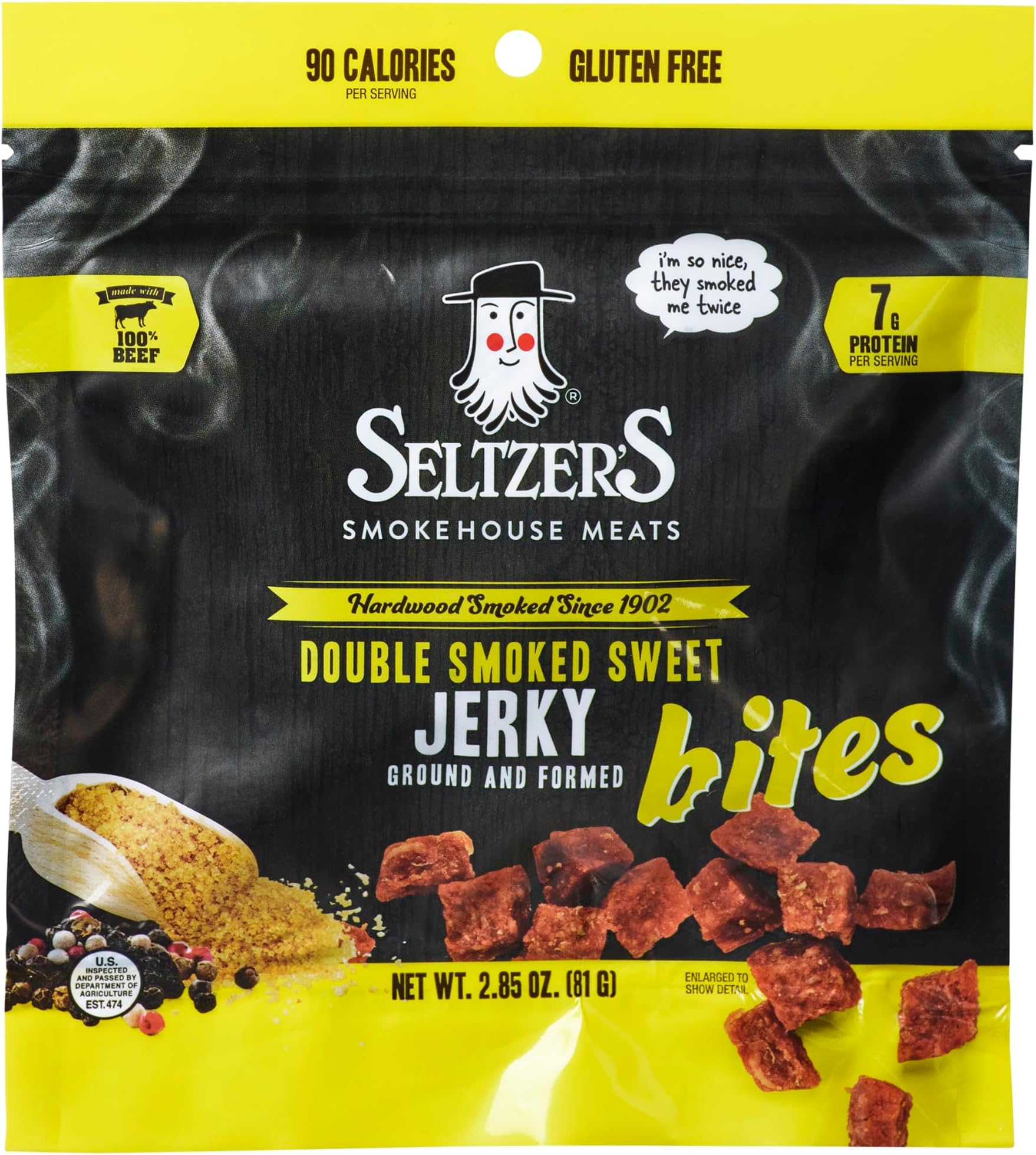 Amazon.com: Seltzer's Double Smoked Sweet Jerky Bites : Grocery ...