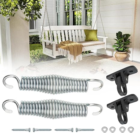 Amazon.com: GOMADEIT Heavy Duty Porch Swing Hanging Kit, Steel Porch ...