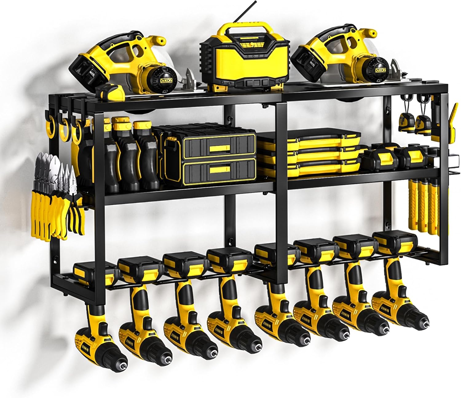 Amazon.com: Power Tool Organizer Wall Mount, Heavy Duty Cordless Tool ...