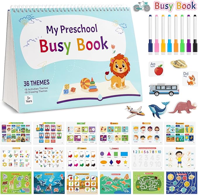 Amazon.com: Busy Book for Toddlers - 36 Themes Preschool Learning ...