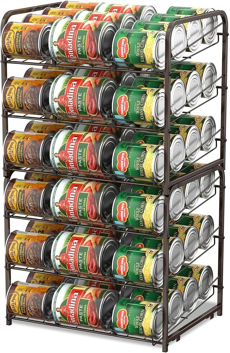 Amazon.com: 2 Pack Pantry Rack Bronze Can Food Organizer Storage for ...