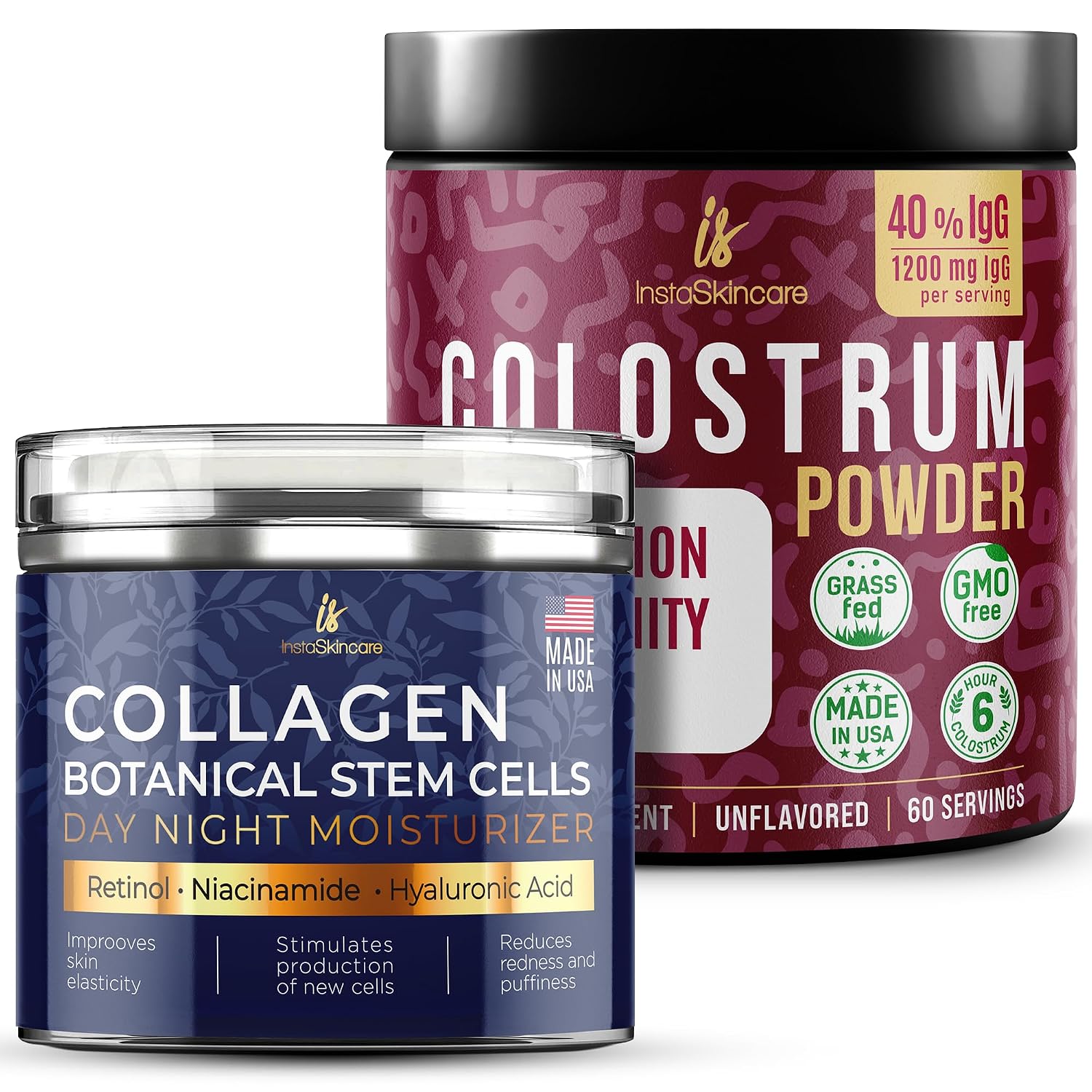 Amazon.com : InstaSkincare Advanced Collagen Botanical Stem Cells Cream ...