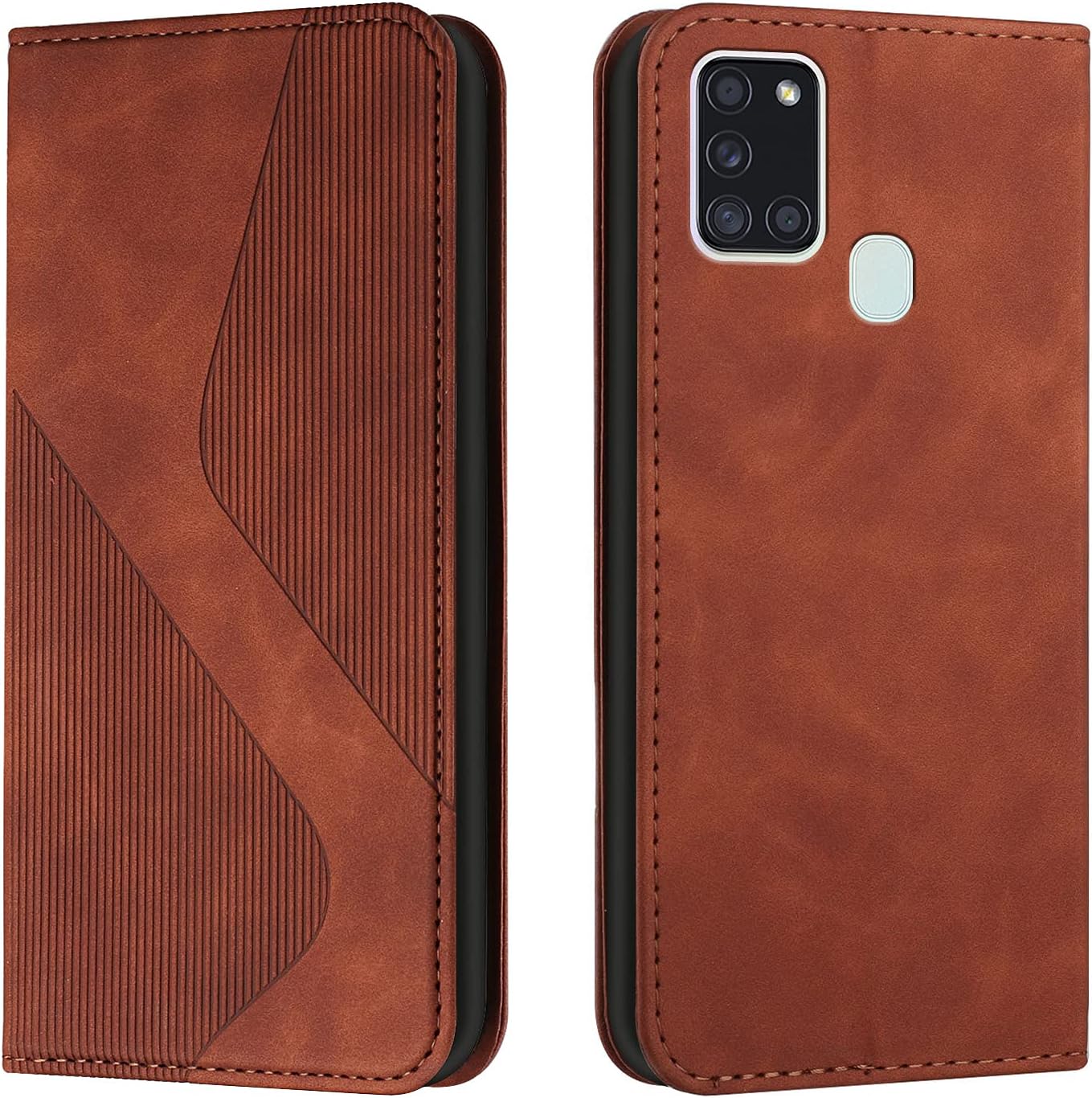 Jasonyu Case for Samsung Galaxy A21S Leather Wallet Flip Cover with ...