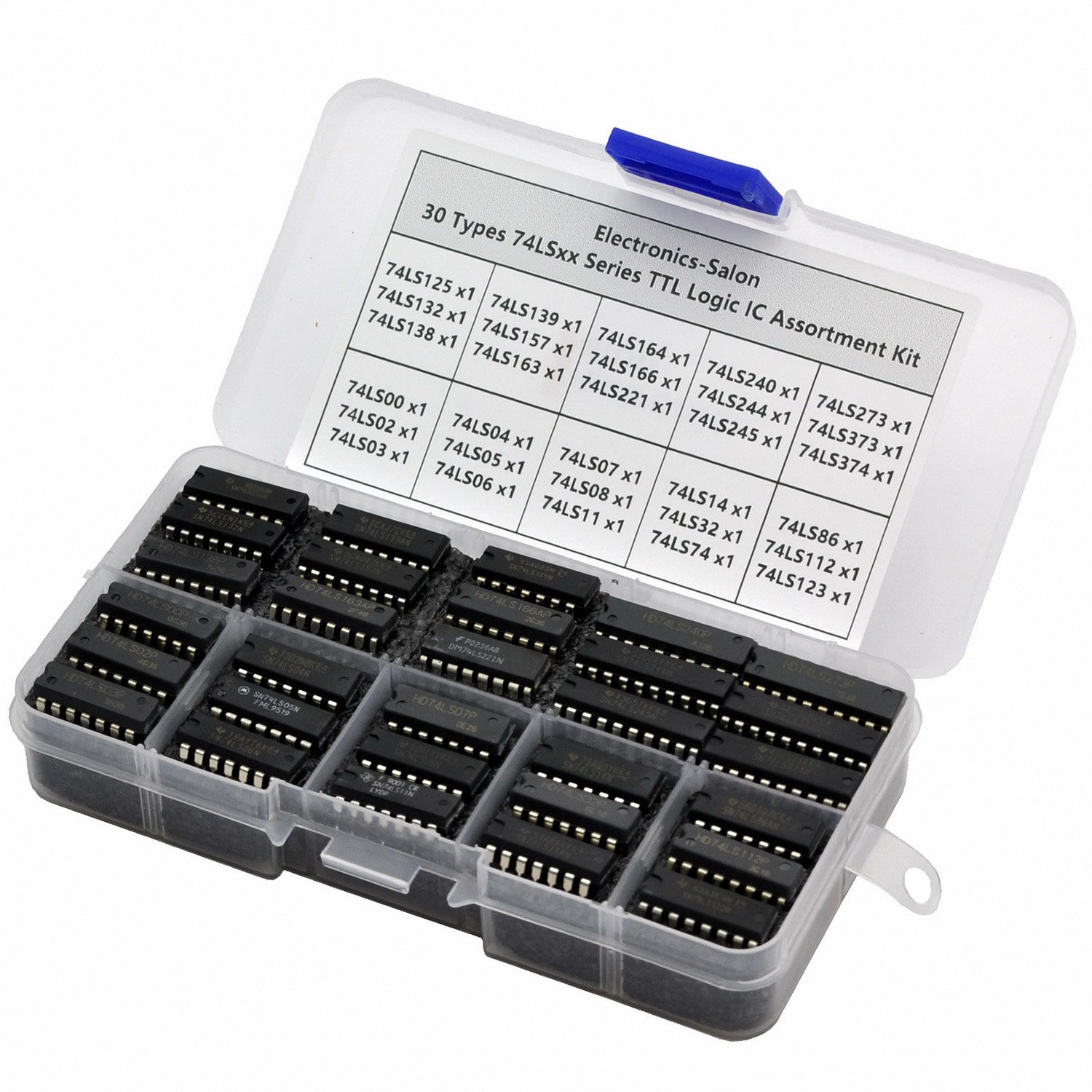50Pcs IC Integrated Circuit Chip Assortment Kit Box 74LS73 74LS74 ...