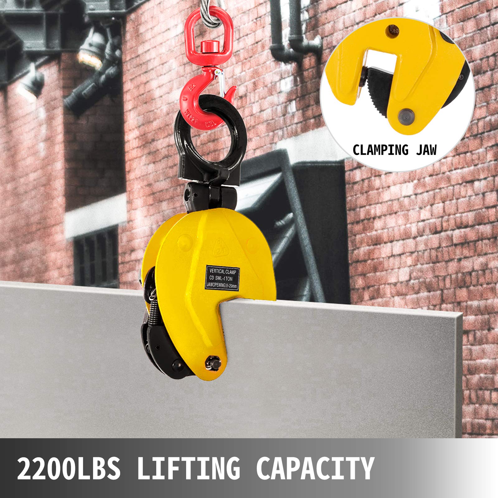 Snapklik.com : 1T Plate Clamp 2200Lbs Plate Lifting Clamp Jaw Opening 0 ...