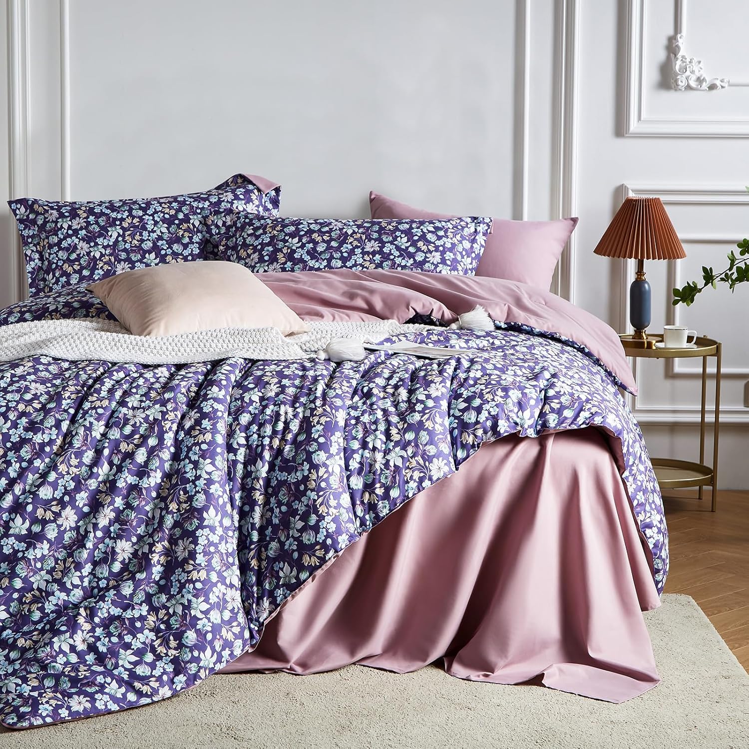 Cupocupa Queen Comforter Set; Bed in A Bag 7 Pieces Comforter for Queen ...