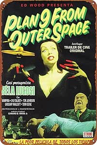 Amazon.com : Plan 9 from Outer Space posters Vintage Tin Sign for Bar Office Home Wall Decor ...