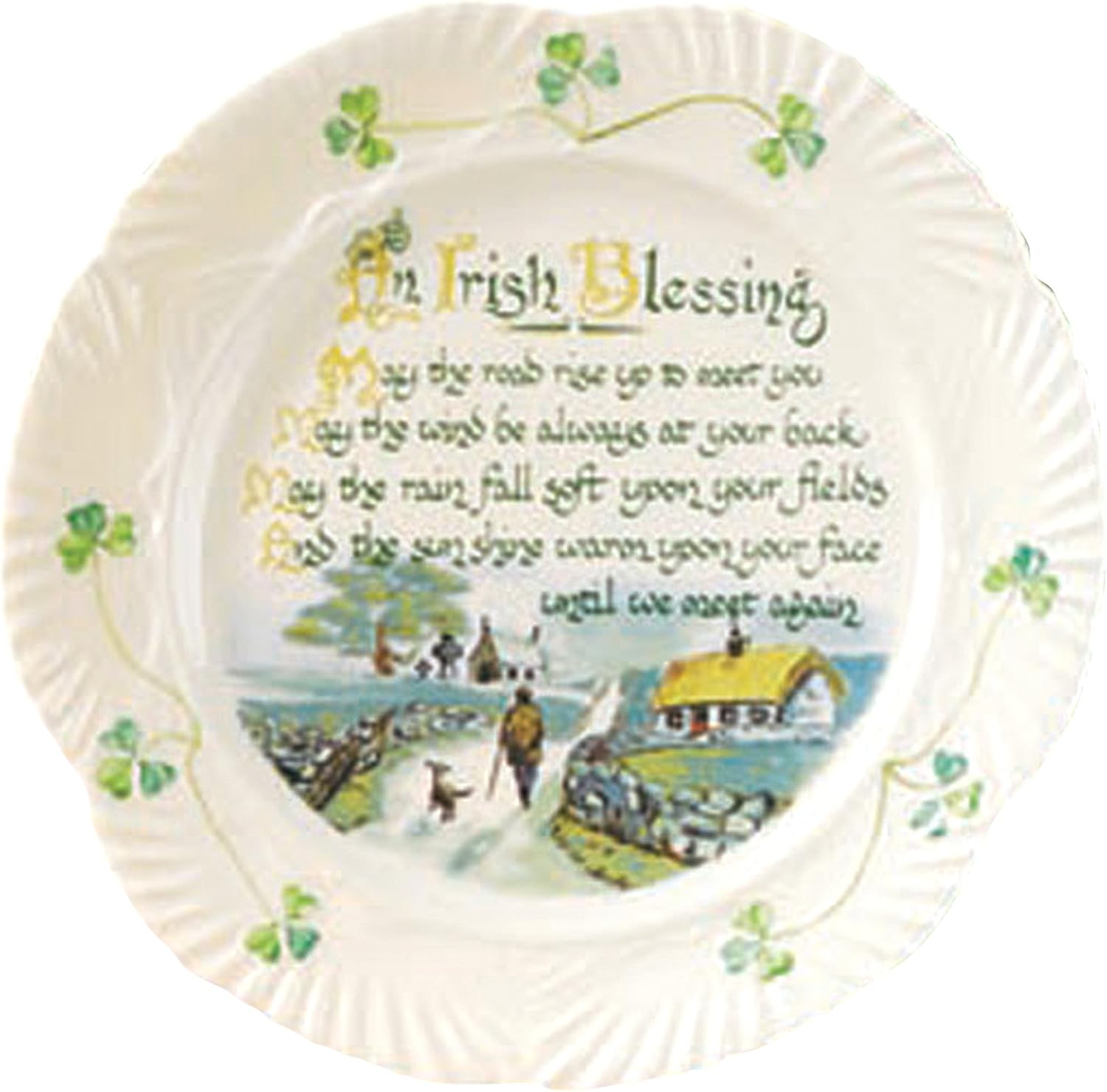 Amazon.com: Belleek 9-Inch Harp Blessing Plate : Home & Kitchen